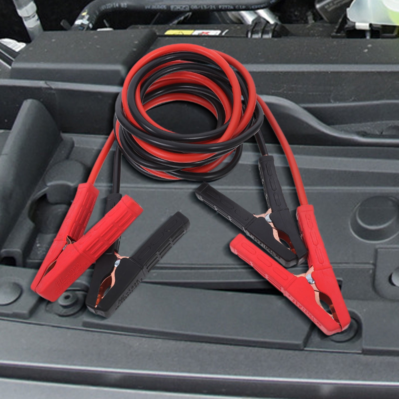 MLINS 2pcs Heavy Duty Battery Booster Cables Clamps for Automotive ...