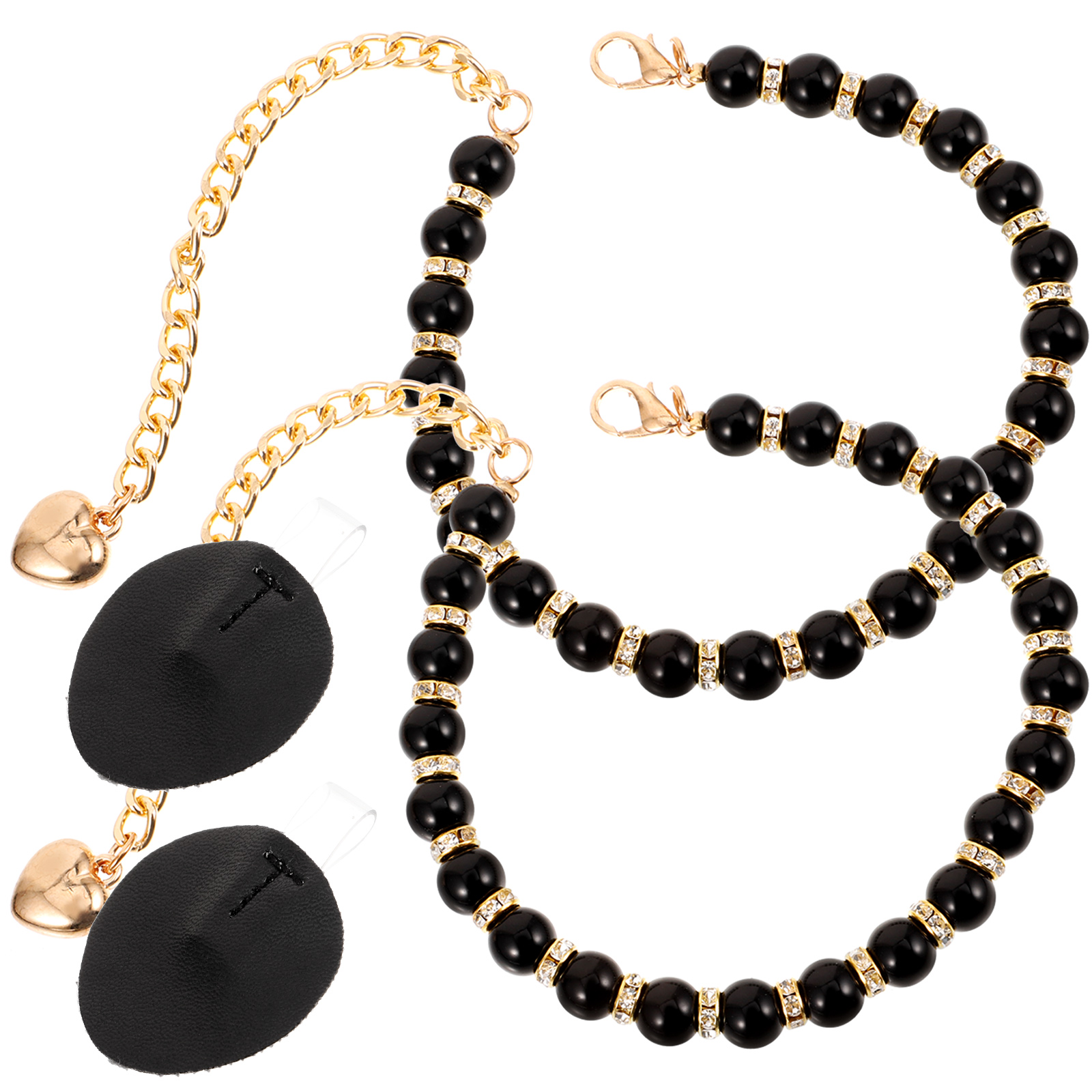 MLINS 2pcs High Heels Straps Pearl Shoe Laces with Chain Women High ...