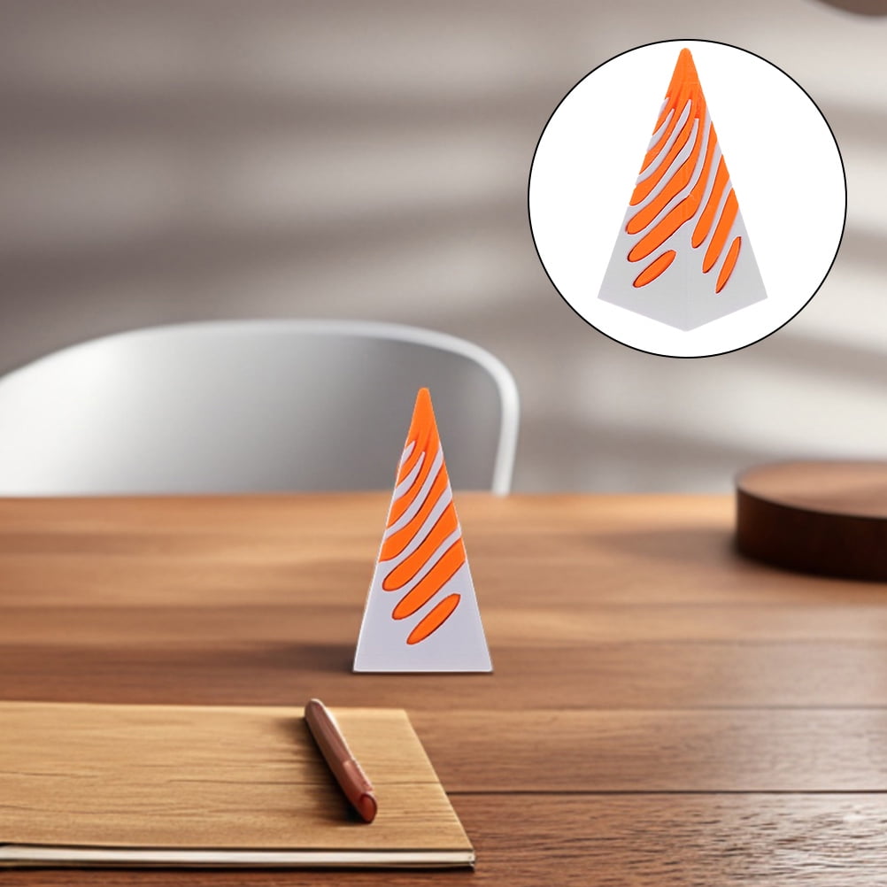 MLINS 2pcs Impossible Pyramid Passthrough Sculpture Spiral Cone Fidget ...