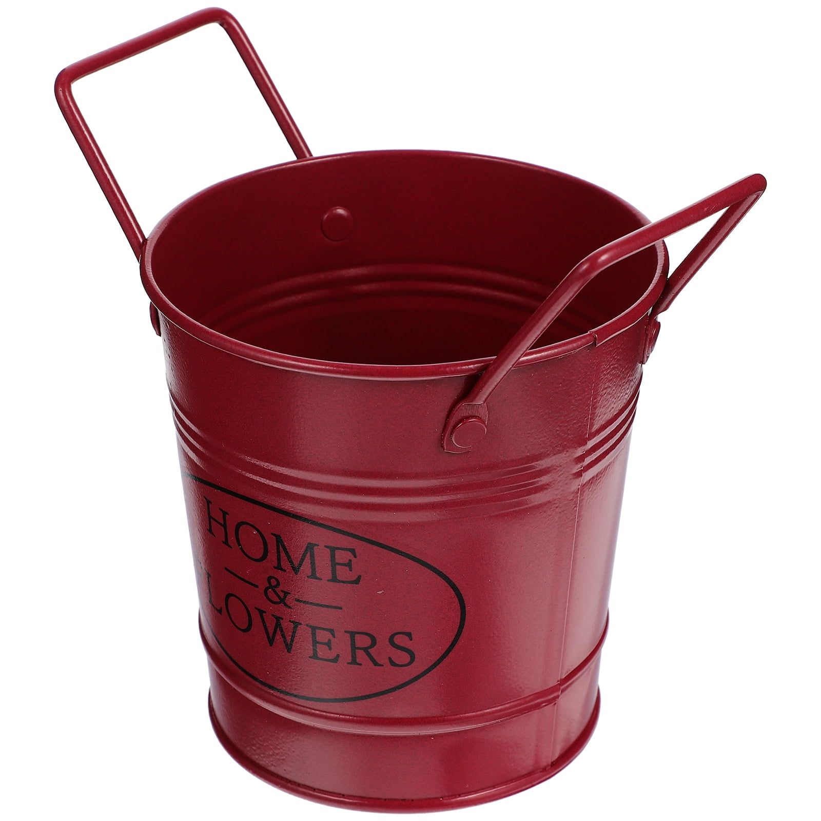 MLINS 2pcs Iron Pastoral Style Flower Bucket Home Balcony Garden Plants ...