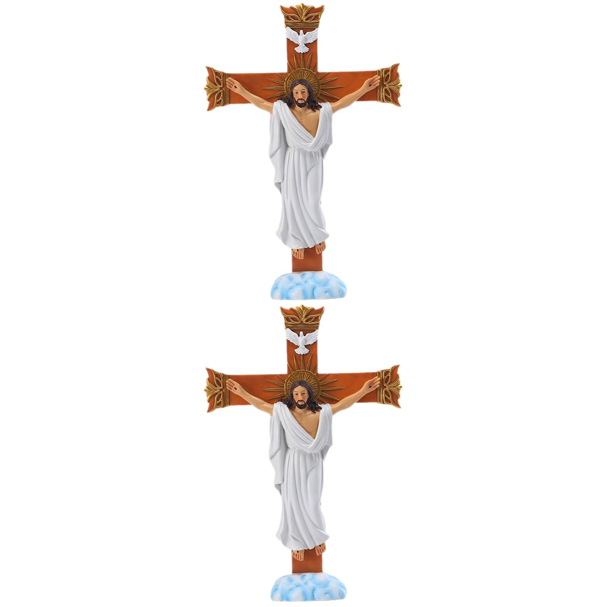 MLINS 2pcs Jesus Statue Desktop Jesus Sculpture Jesus Home Decor Shelf ...