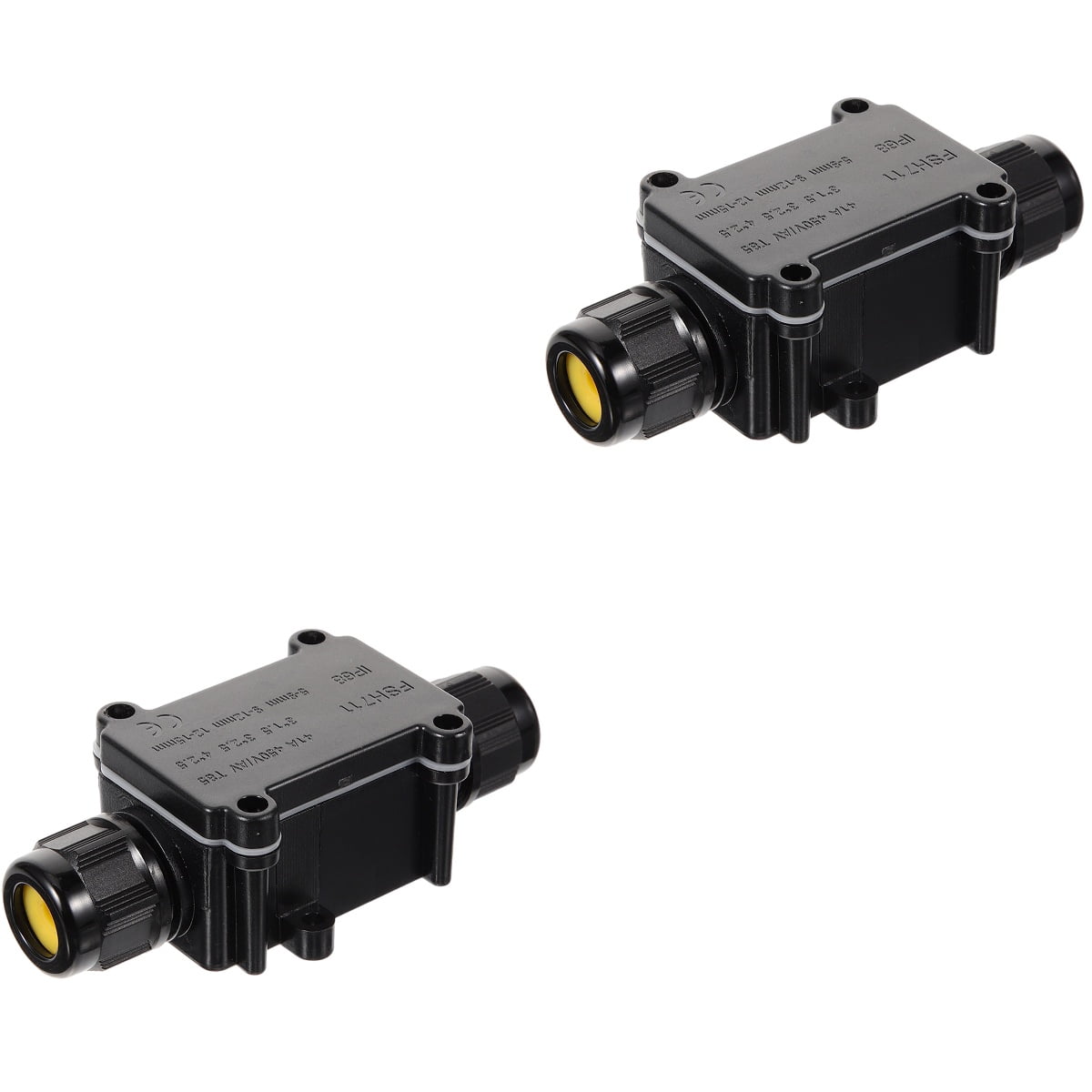 MLINS 2pcs Junction Box Plastic 2-way Project Box Outdoor Weatherproof ...