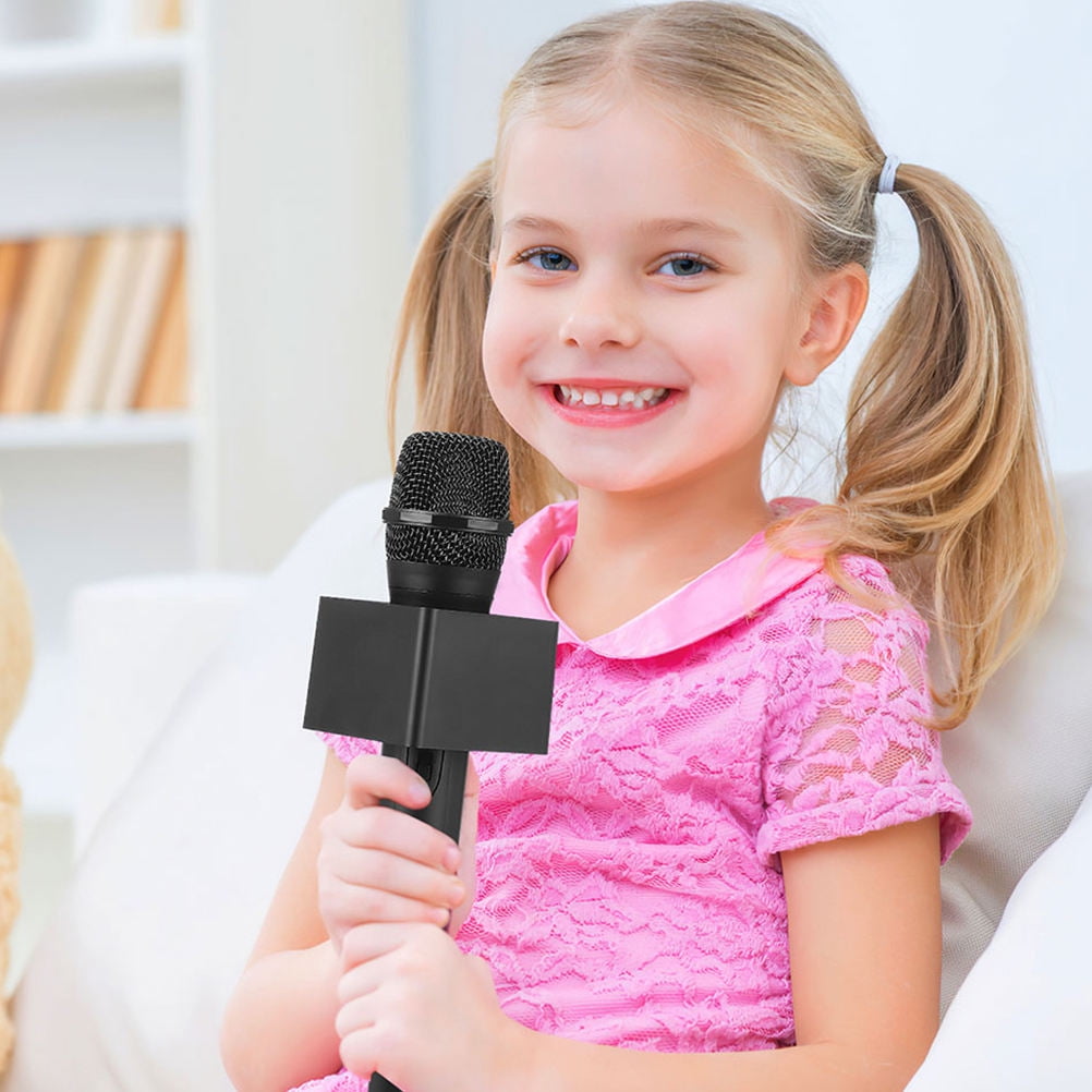 MLINS 2pcs Kids Pretend Microphone for Play Safe Plastic Black Fun Prop ...