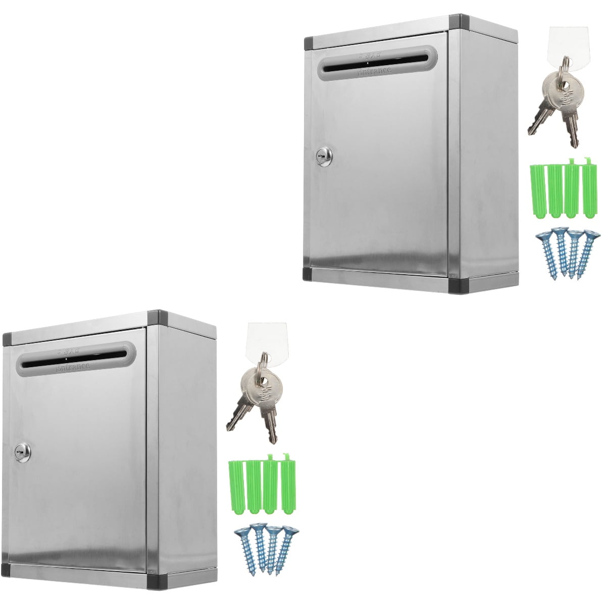 MLINS 2pcs Lockable Mail Box Letter Storage Container Hanging Creative ...