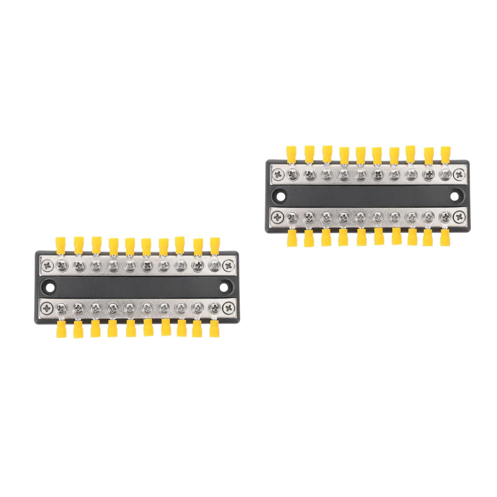 MLINS 2pcs Marine And Rv 100a Bus Bar 10-way Dual Row Power ...