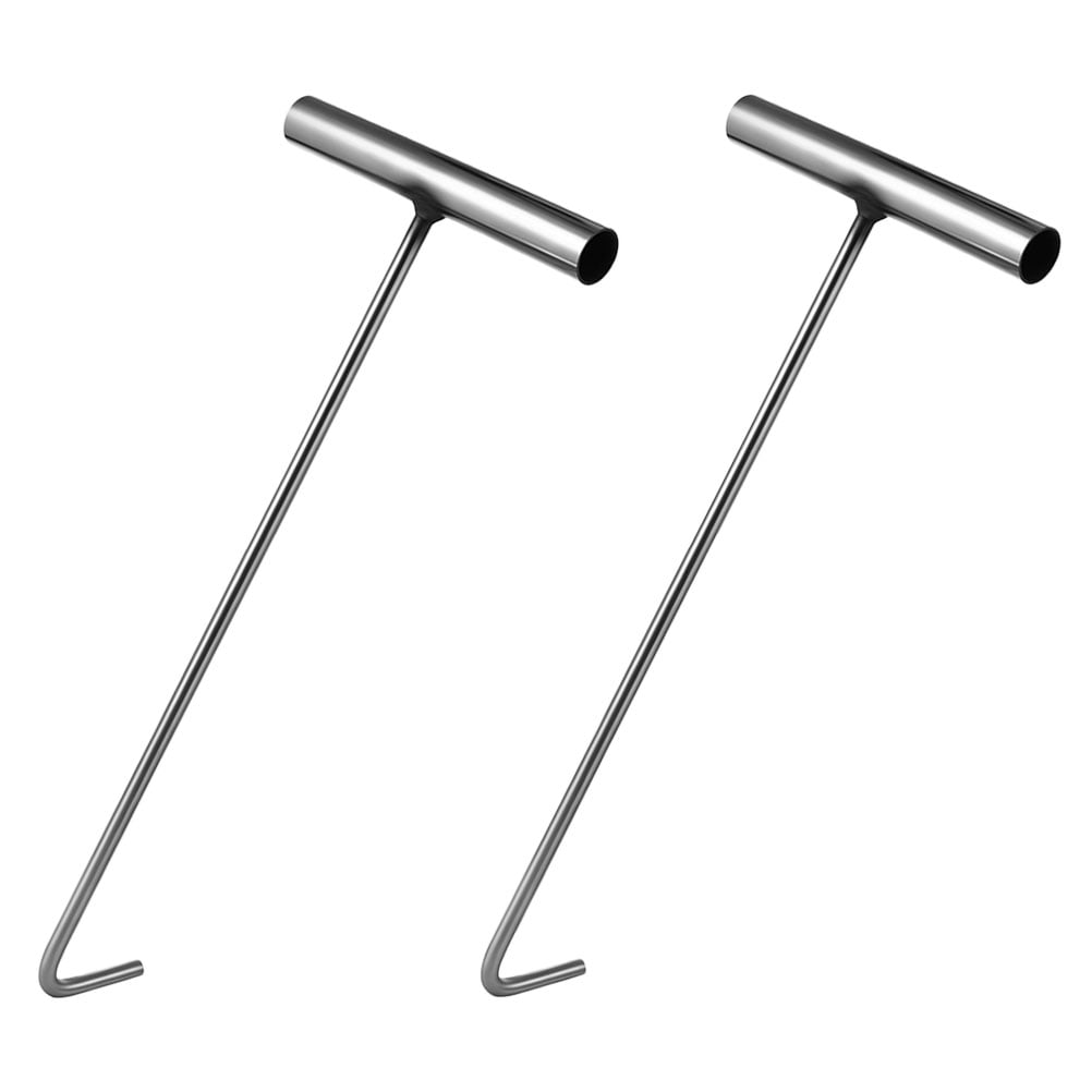 MLINS 2pcs Metal Manhole Hooks Manhole Cover Lifter Hook Roll Up Door ...