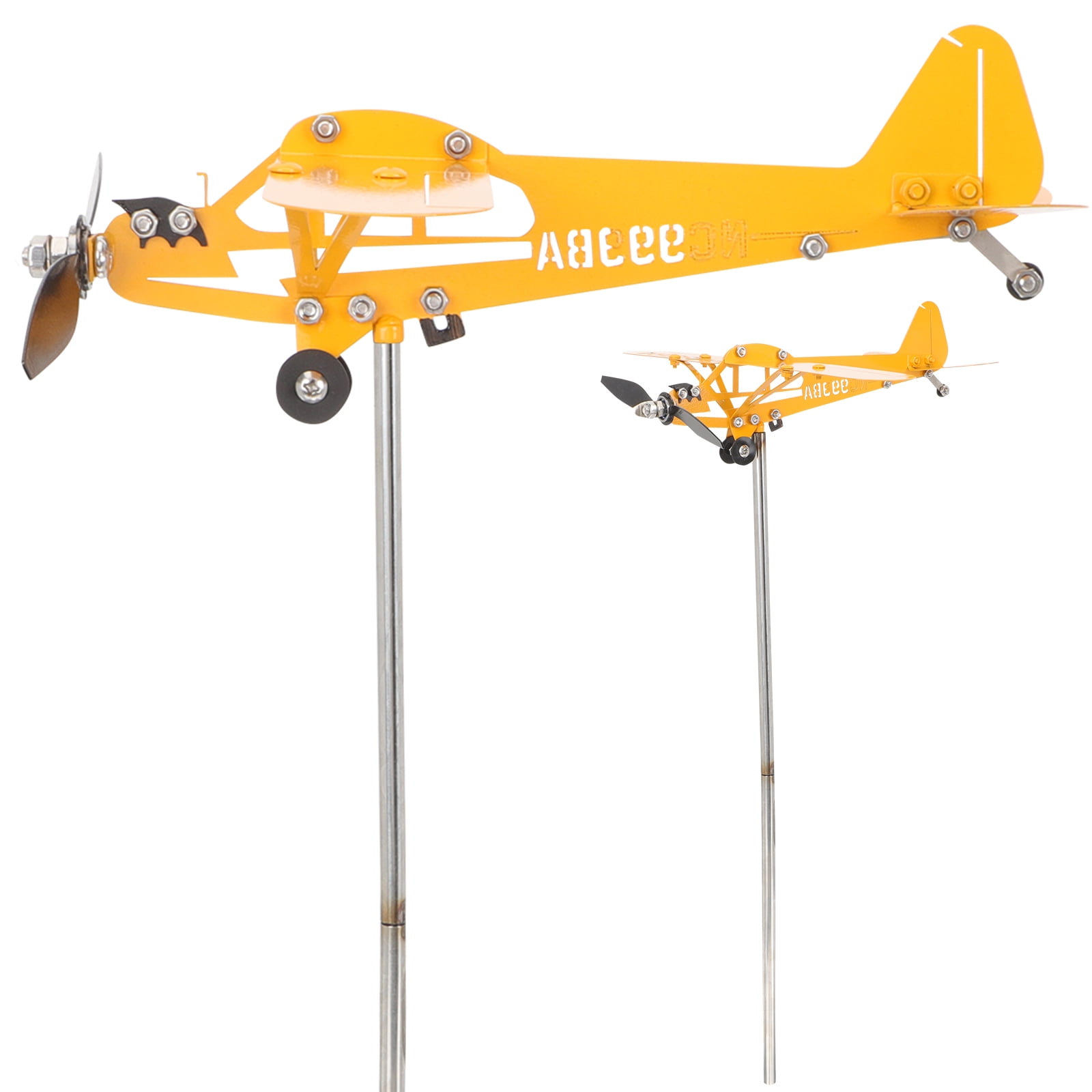 MLINS 2pcs Metal Windmill Sculpture Airplane Airplane Wind Spinner For ...