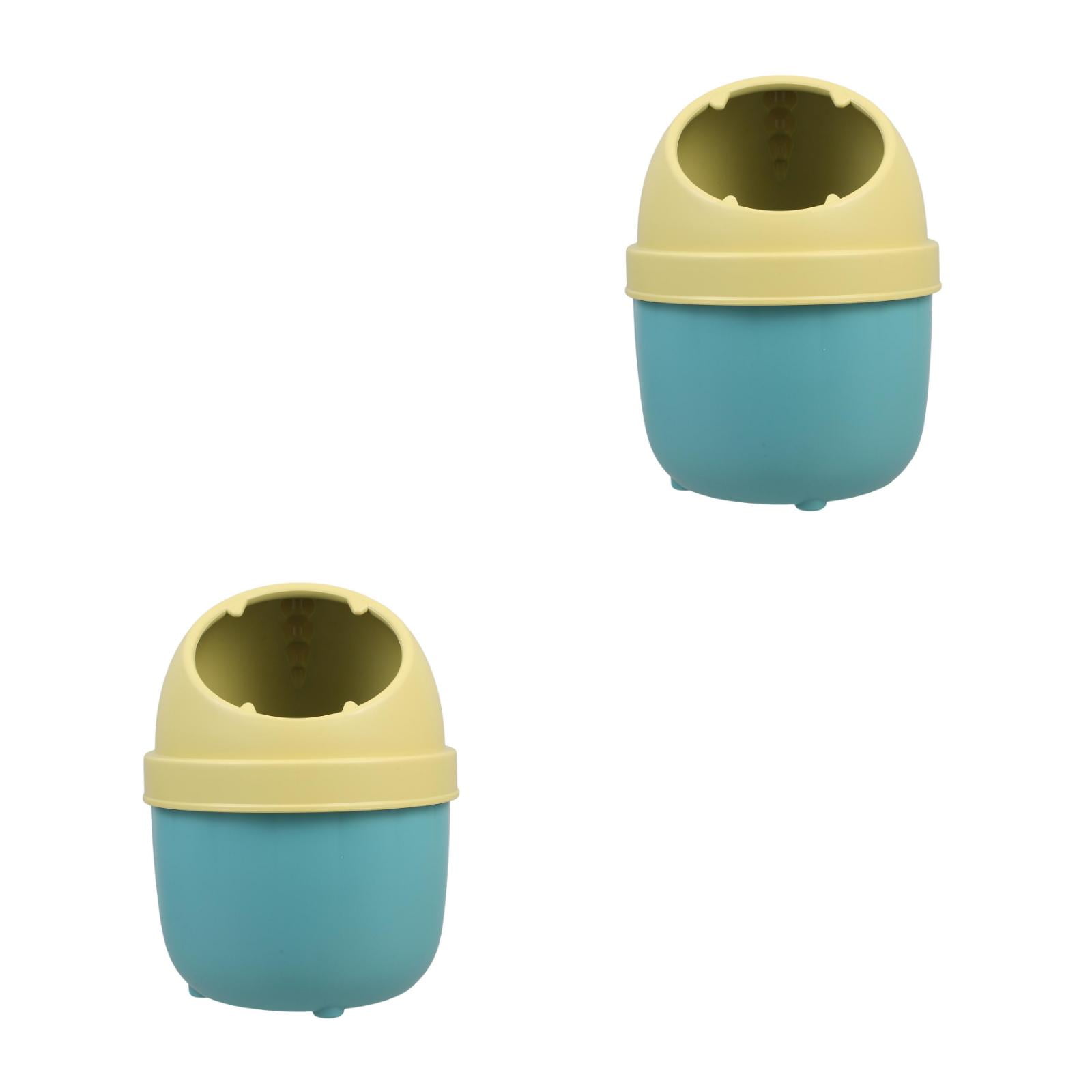 MLINS 2pcs Mini Kawaii Dinosaur Desk Trash Can Cute Small Waste Bin ...