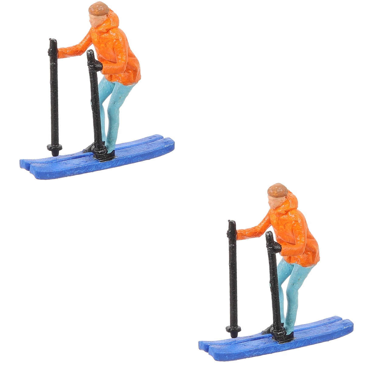 MLINS 2pcs Mini Skiing People Model Doll House Skiing People Figurine ...
