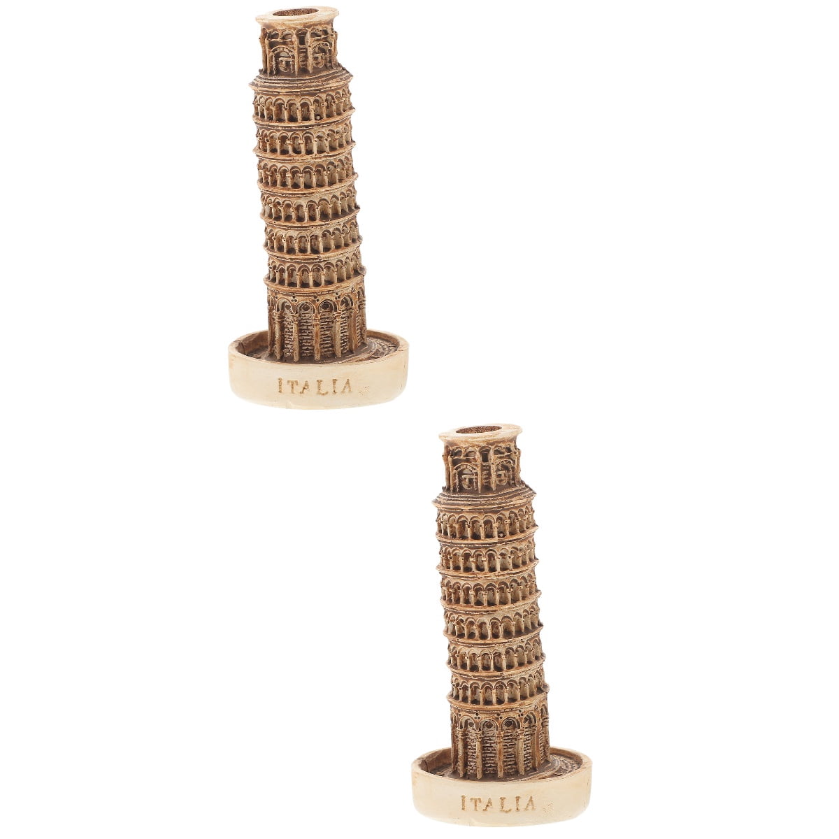 MLINS 2pcs Miniature Leaning Tower Of Pisa Model Mini Resin Leaning ...