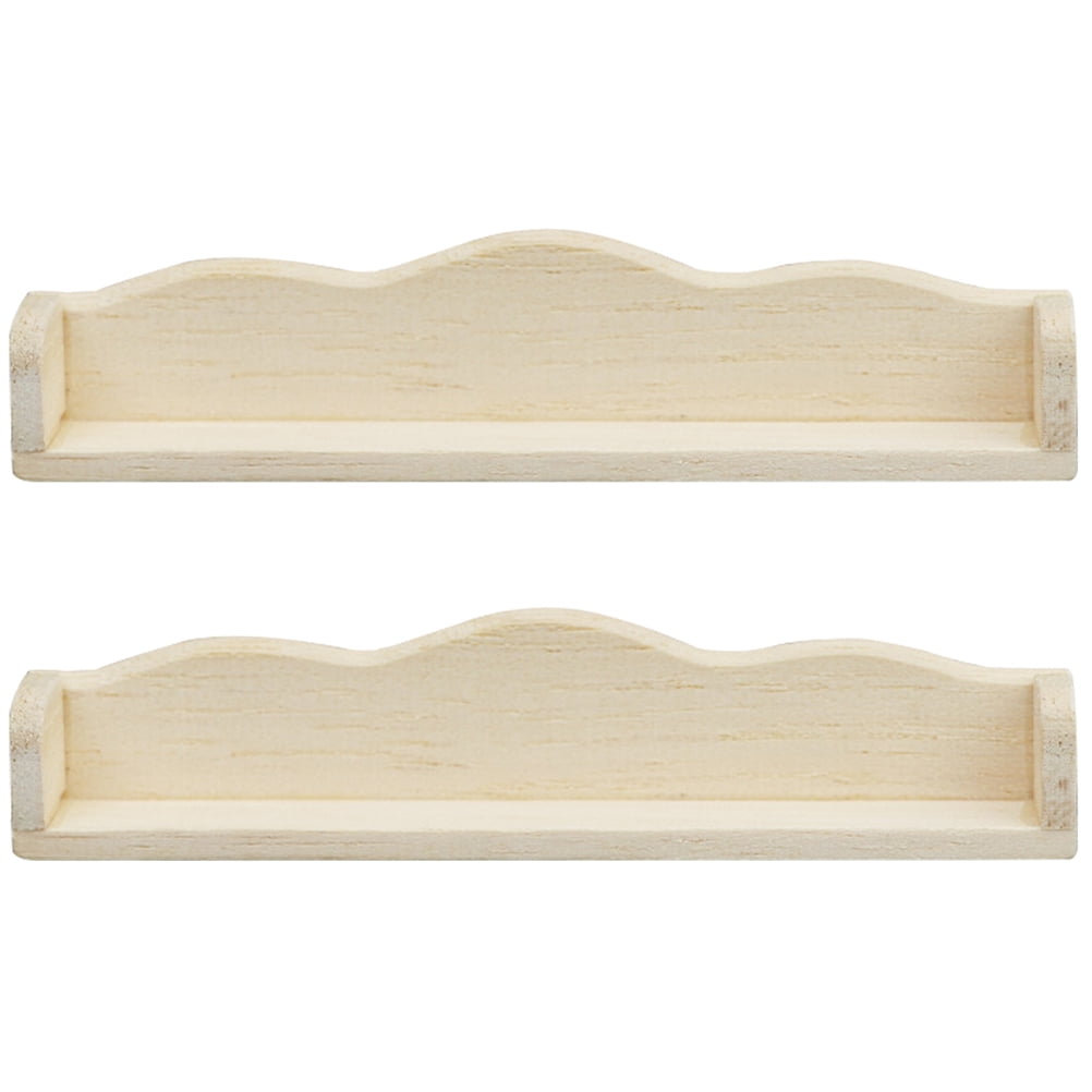 MLINS 2pcs Miniature Wood Wall Storage Rack Miniature Scene Layout Wall ...