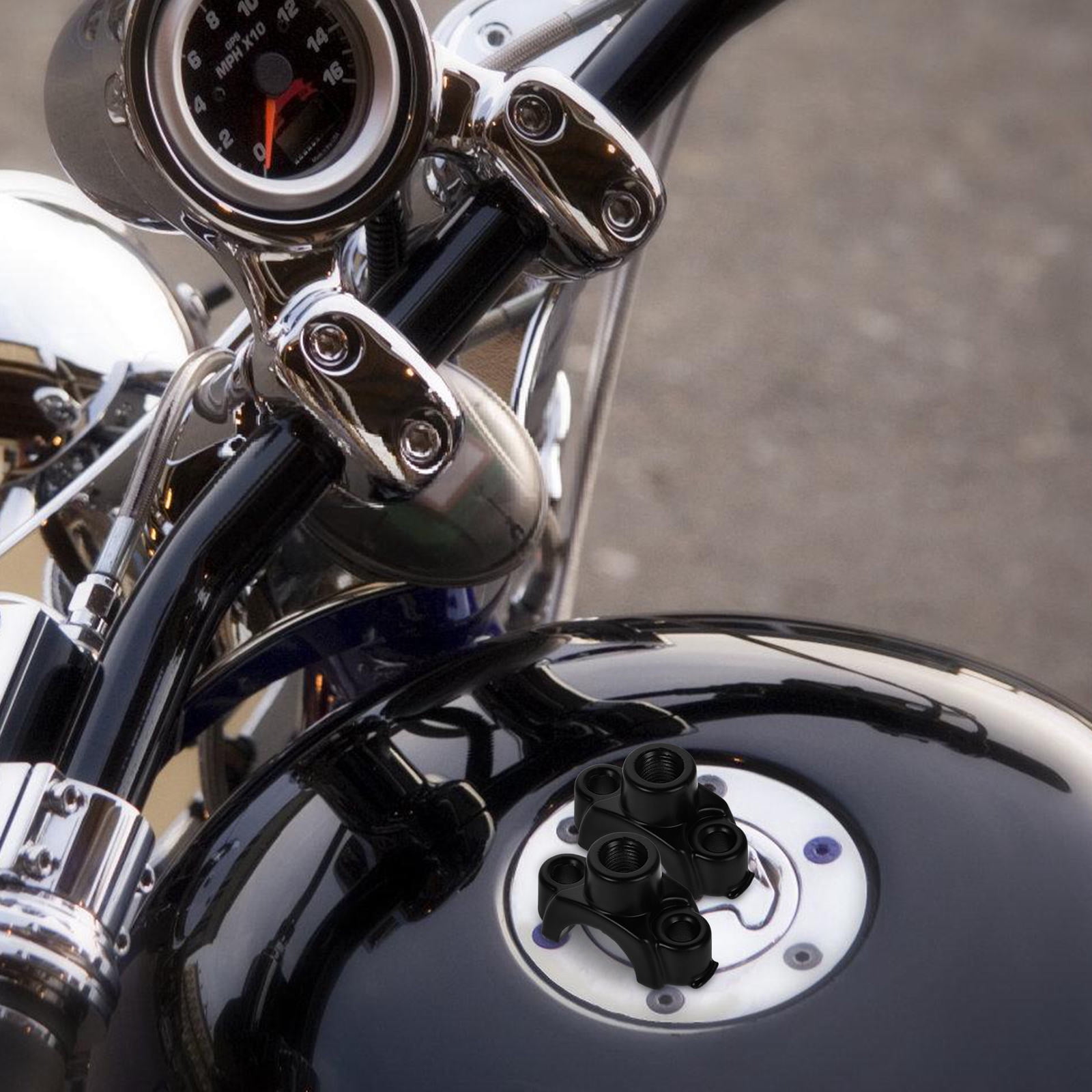 MLINS 2pcs Motorcycle Rearview Mirror Bracket And Extender Adapter ...