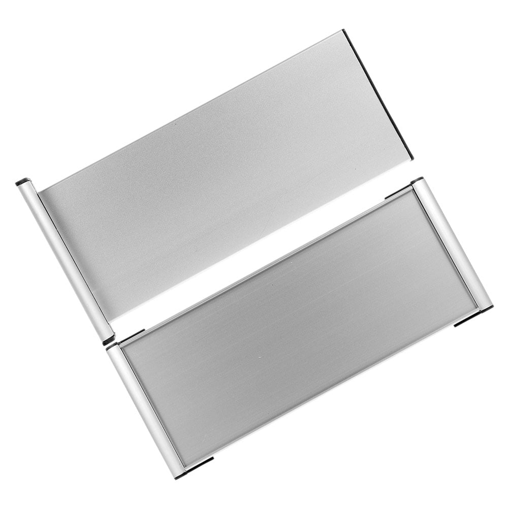FELTECHELECTR Identification Name Plate Holder Plastics Silver 2Pcs ...