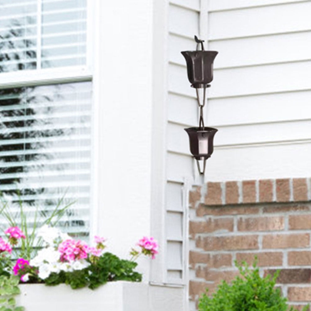 MLINS 2pcs Outdoor Rain Chain Hangers Sturdy Downspout Hooks Gutter ...