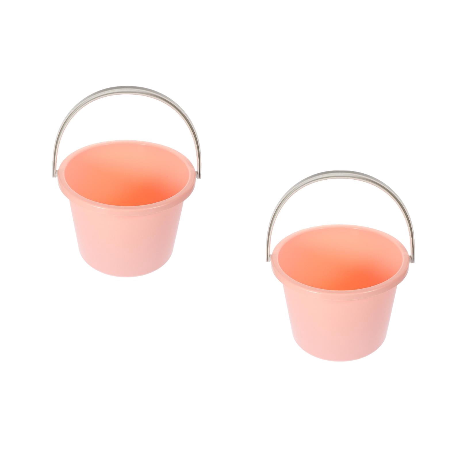 MLINS 2pcs Plastic Bucket with Handle Multipurpose Bucket Portable ...