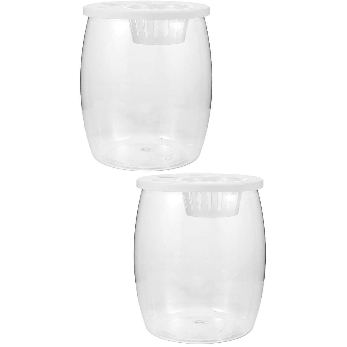 MLINS 2pcs Plastic Fish Tank Household Goldfish Tank Fish Bowl Aquarium ...