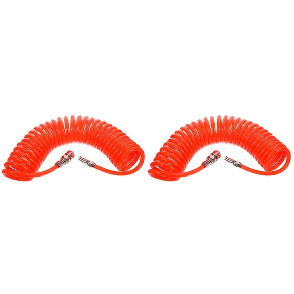 MLINS 2pcs Pneumatic Hose Air Compressor Spring Hose with Connector ...