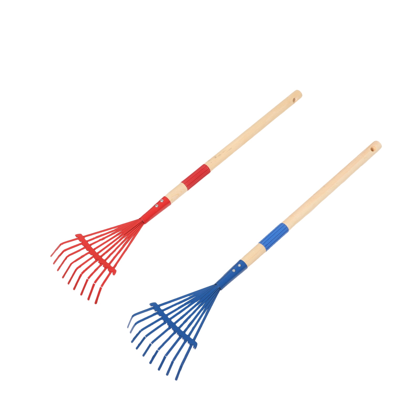 MLINS 2pcs Portable Leaf Rake Detachable Garden Rake Leaf Clean Rake ...