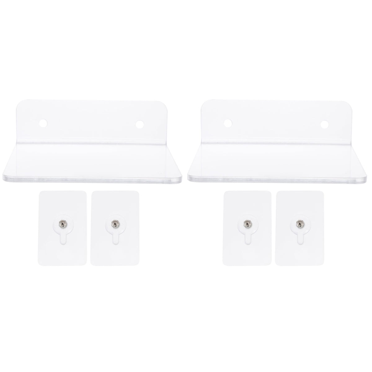 MLINS 2pcs Punch-free Floating Shelf Transparent Acrylic Storage Shelf ...