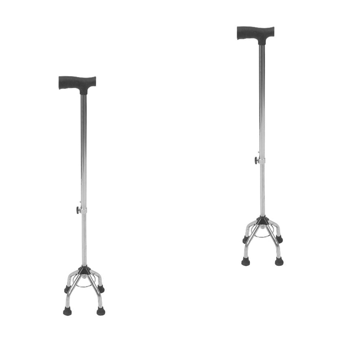 MLINS 2pcs Quad Cane Elderly Walking Stick Adjustable Walking Stick ...
