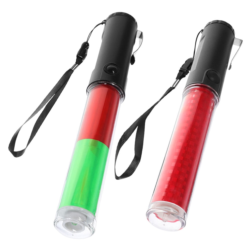 MLINS 2pcs Rechargeable Traffic Wand Red Green Traffic Control Stick ...