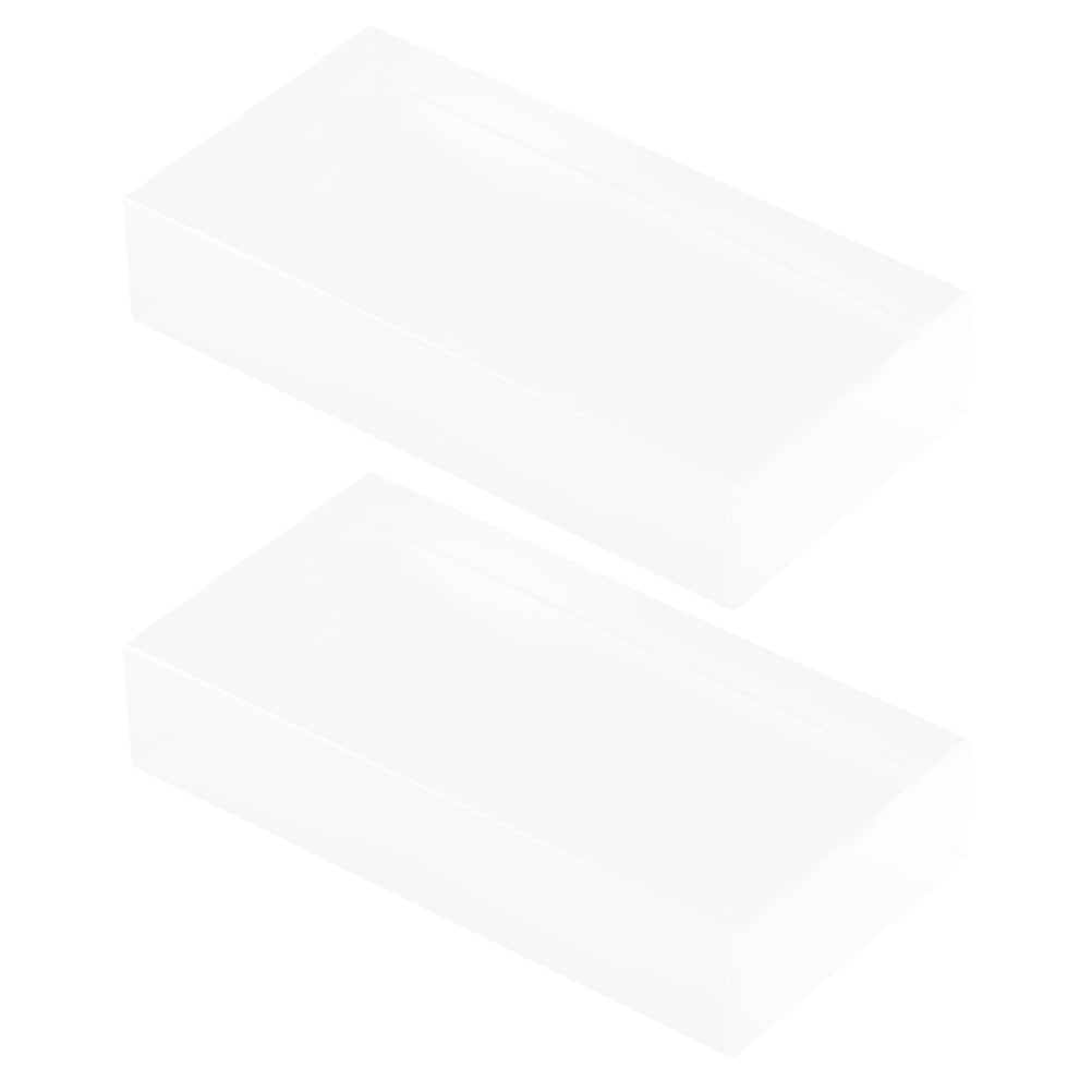MLINS 2pcs Rectangular Glass Block for Optics Light Refraction Physics ...