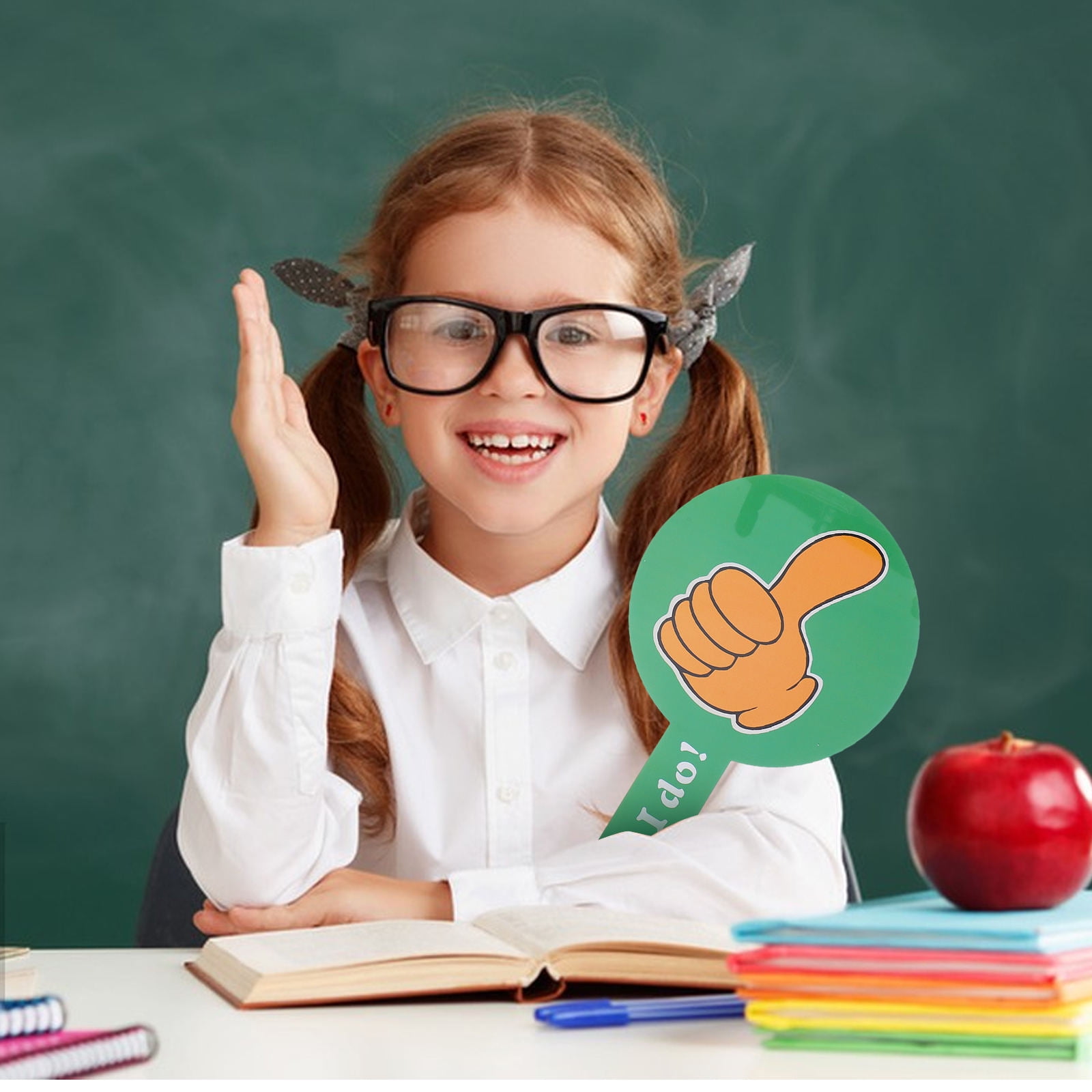 MLINS 2pcs Reusable Classroom Voting Paddles Double Sided Thumbs Up ...