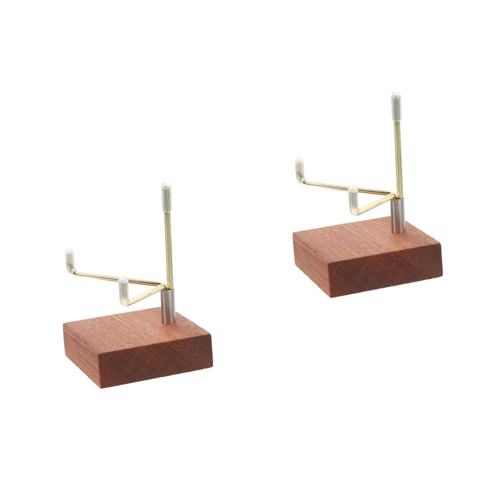 MLINS 2pcs Rock Display Holder Mineral Display Base Wooden Rock Display ...