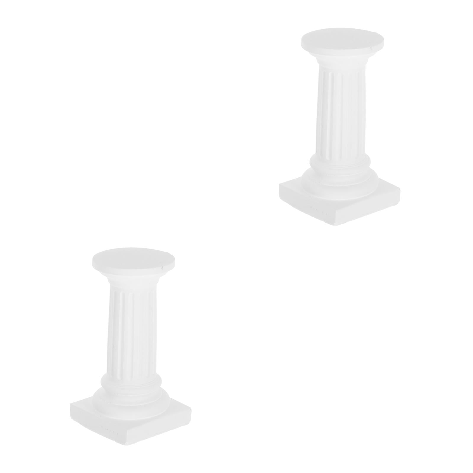 MLINS 2pcs Roman Pillar Statues Greek Columns Candle Holder Mini Roman ...