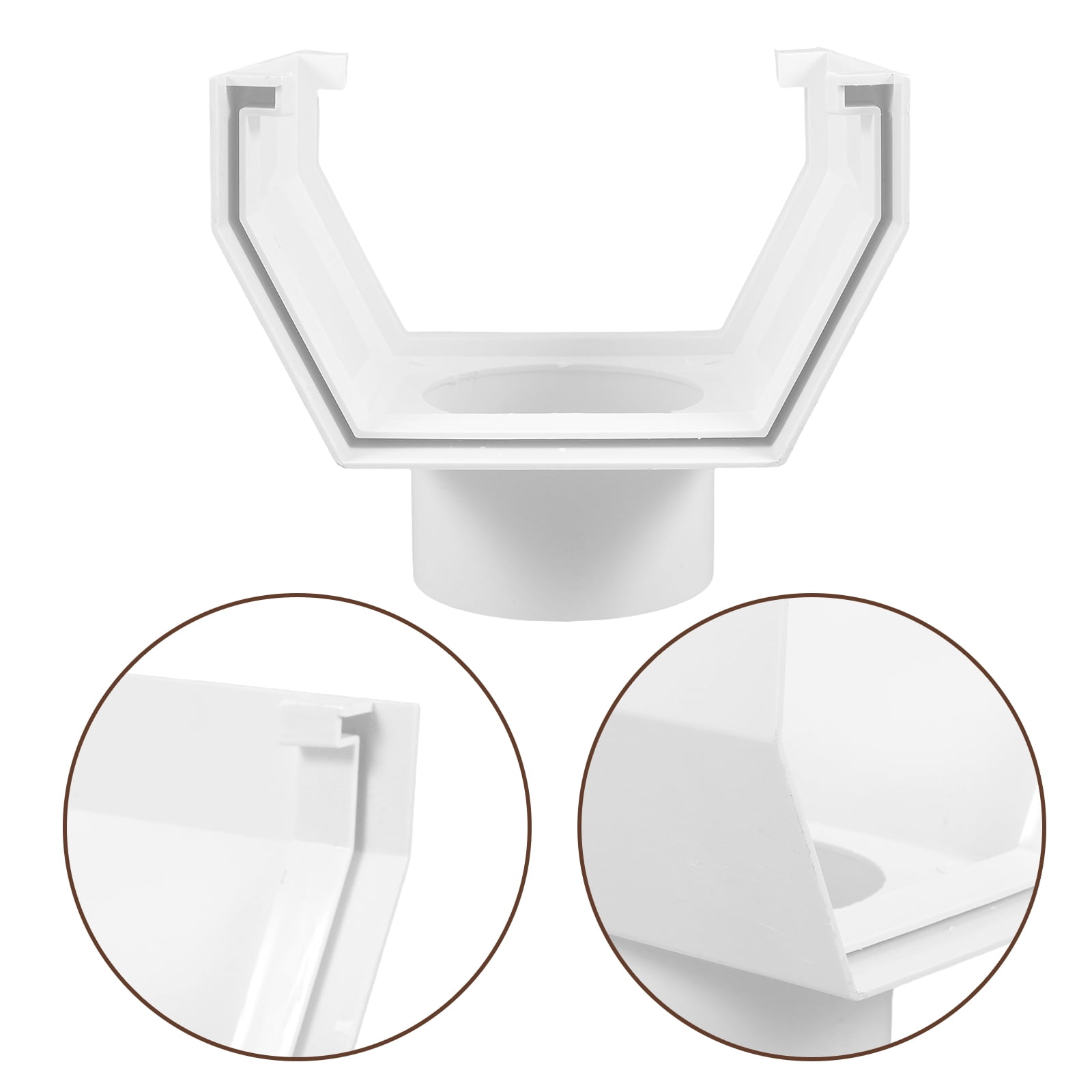 MLINS 2pcs Roof Gutter Connectors Downspout Fitting Rainwater Drain ...