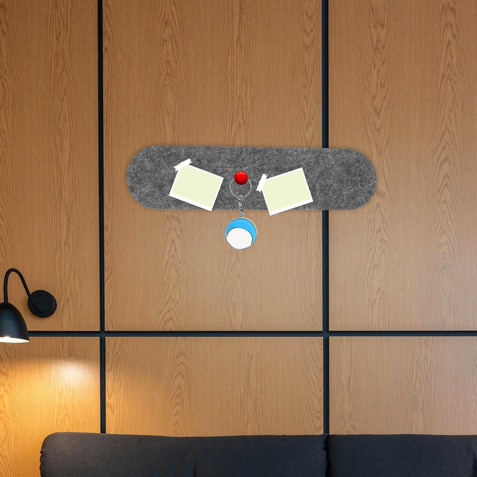 DINHEAROM Felt Board Dark Grey 2Pcs 15.7X3.9X0.4In - Walmart.com