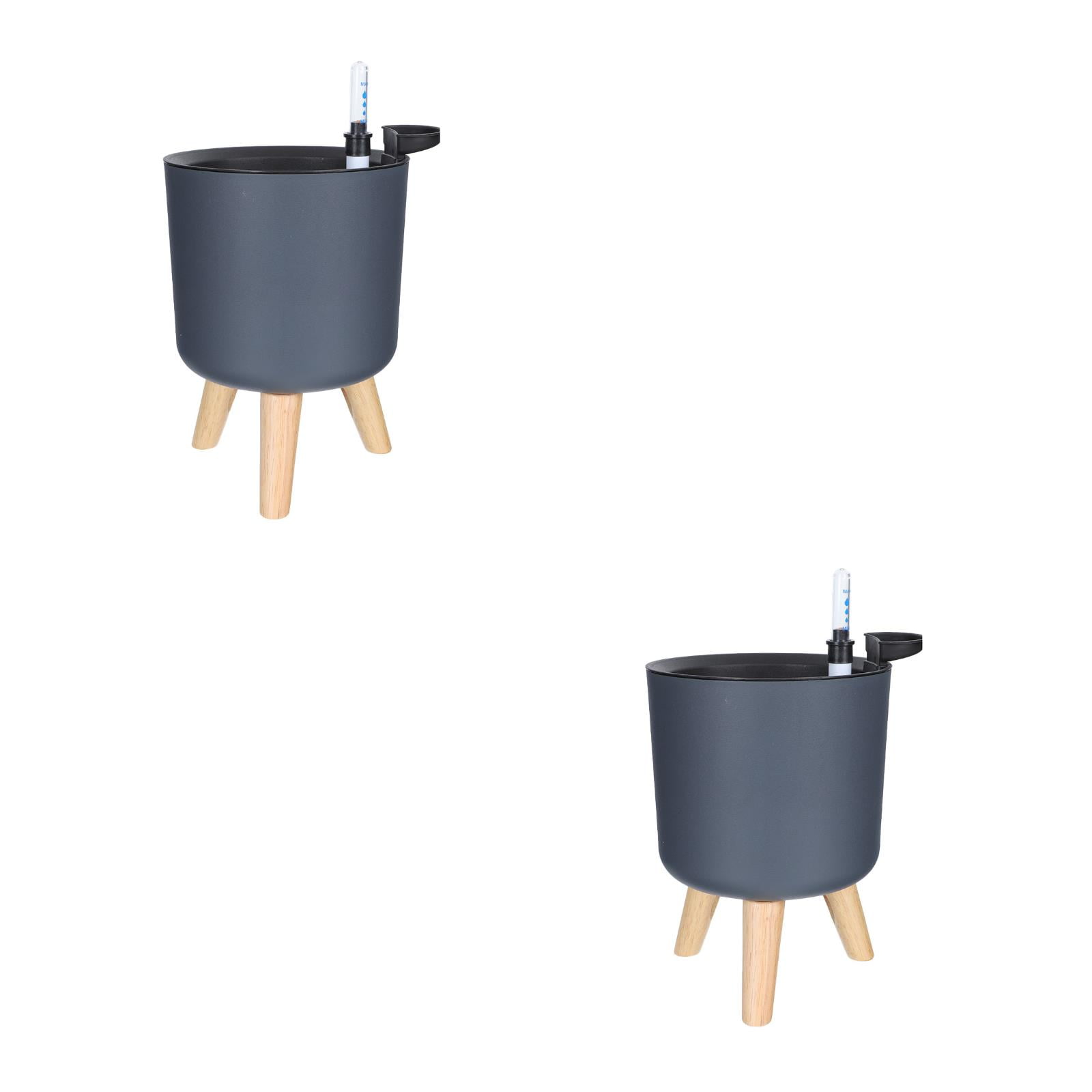 MLINS 2pcs Self Watering Plant Pots with Water Level Gauge Plastic ...