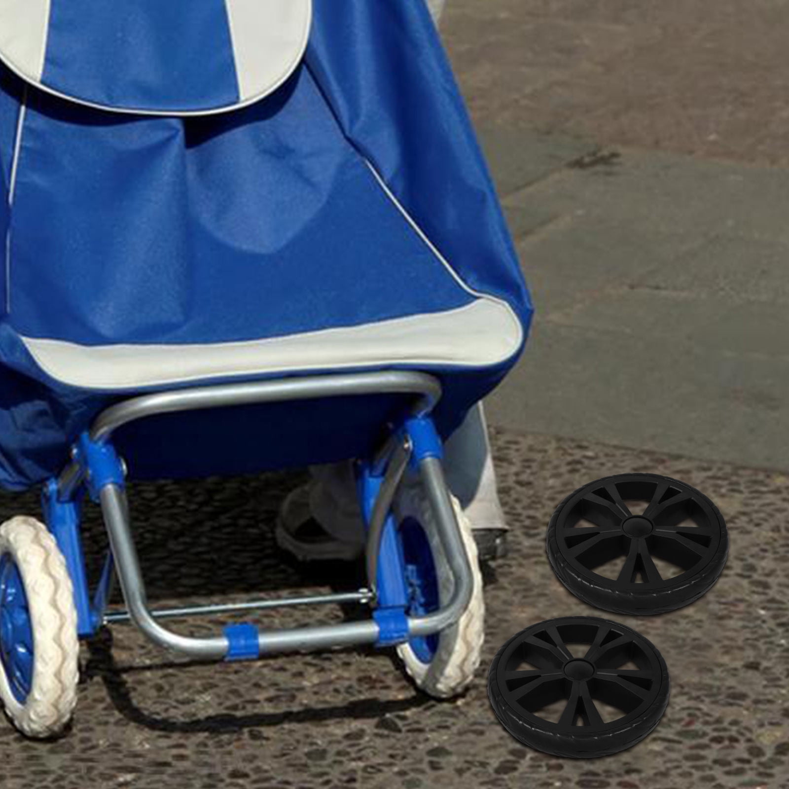 MLINS 2pcs Shopping Cart Replacement Wheels Supermarket Trolley Wheels ...