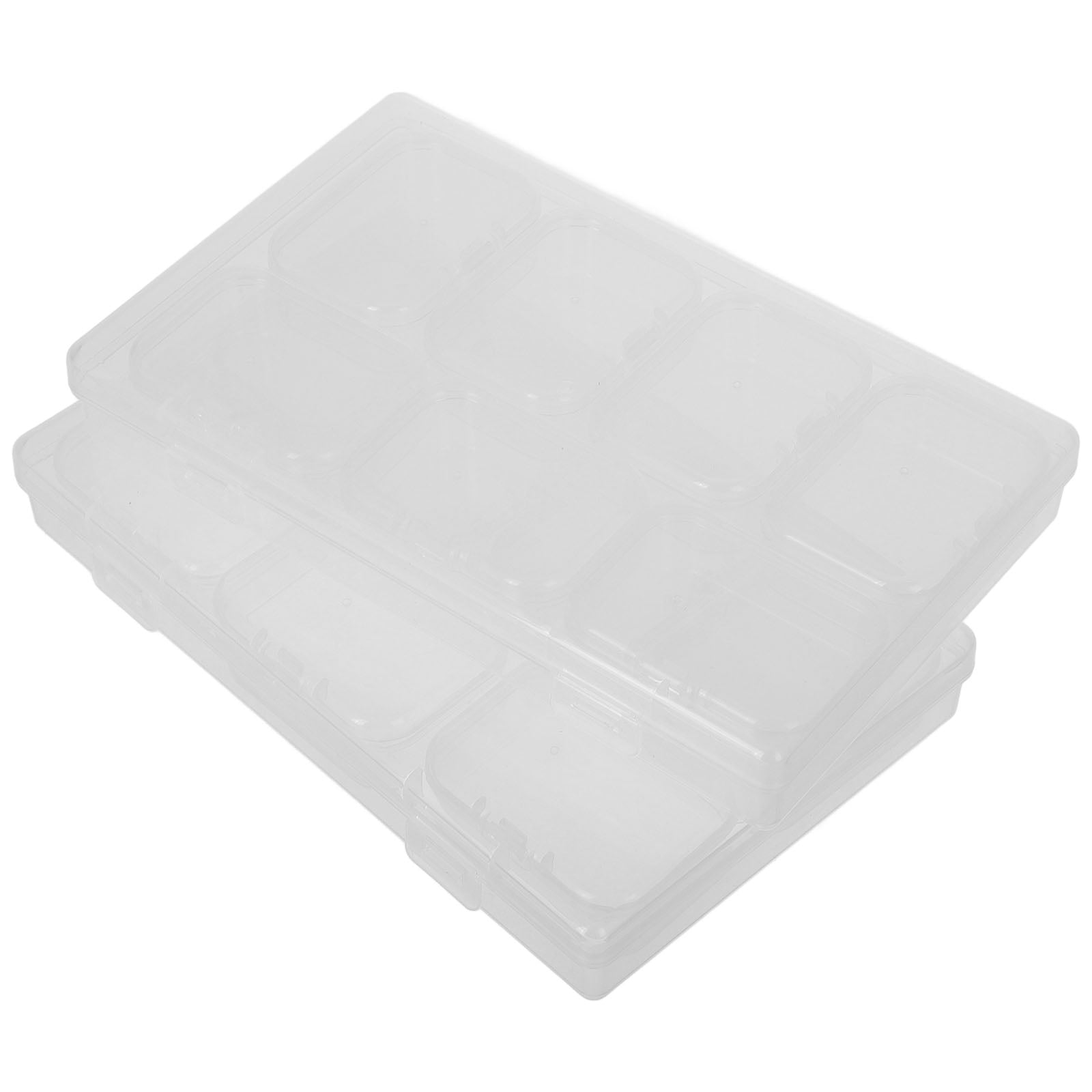 MLINS 2pcs Small Plastic Storage Container Box Small Clear Plastic ...