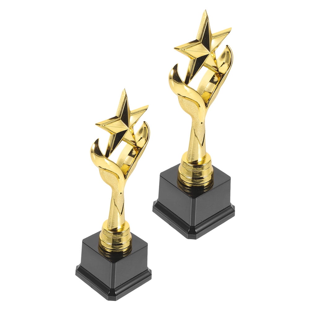 MLINS 2pcs Small Plastic Trophy Cups Small Trophies for Kids Rewards ...