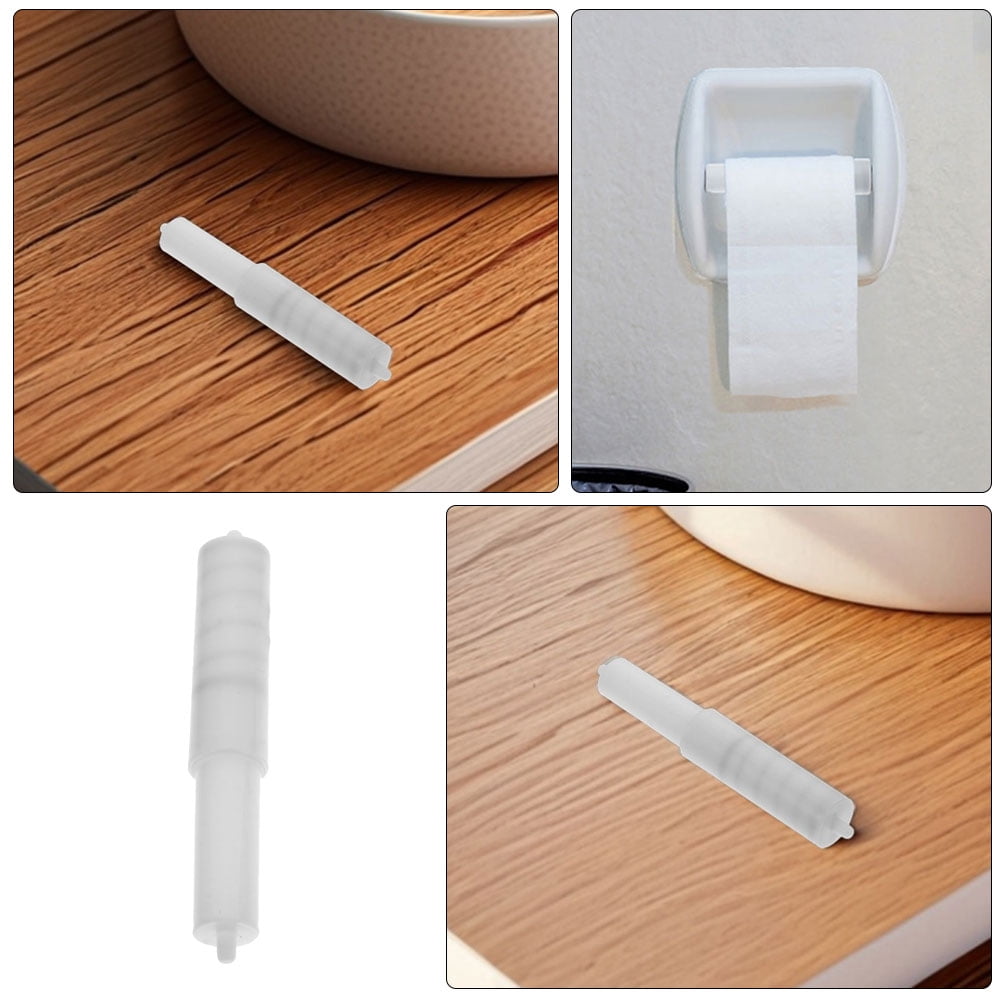 MLINS 2pcs Spring Loaded Toilet Paper Spindle Replacement White Plastic ...