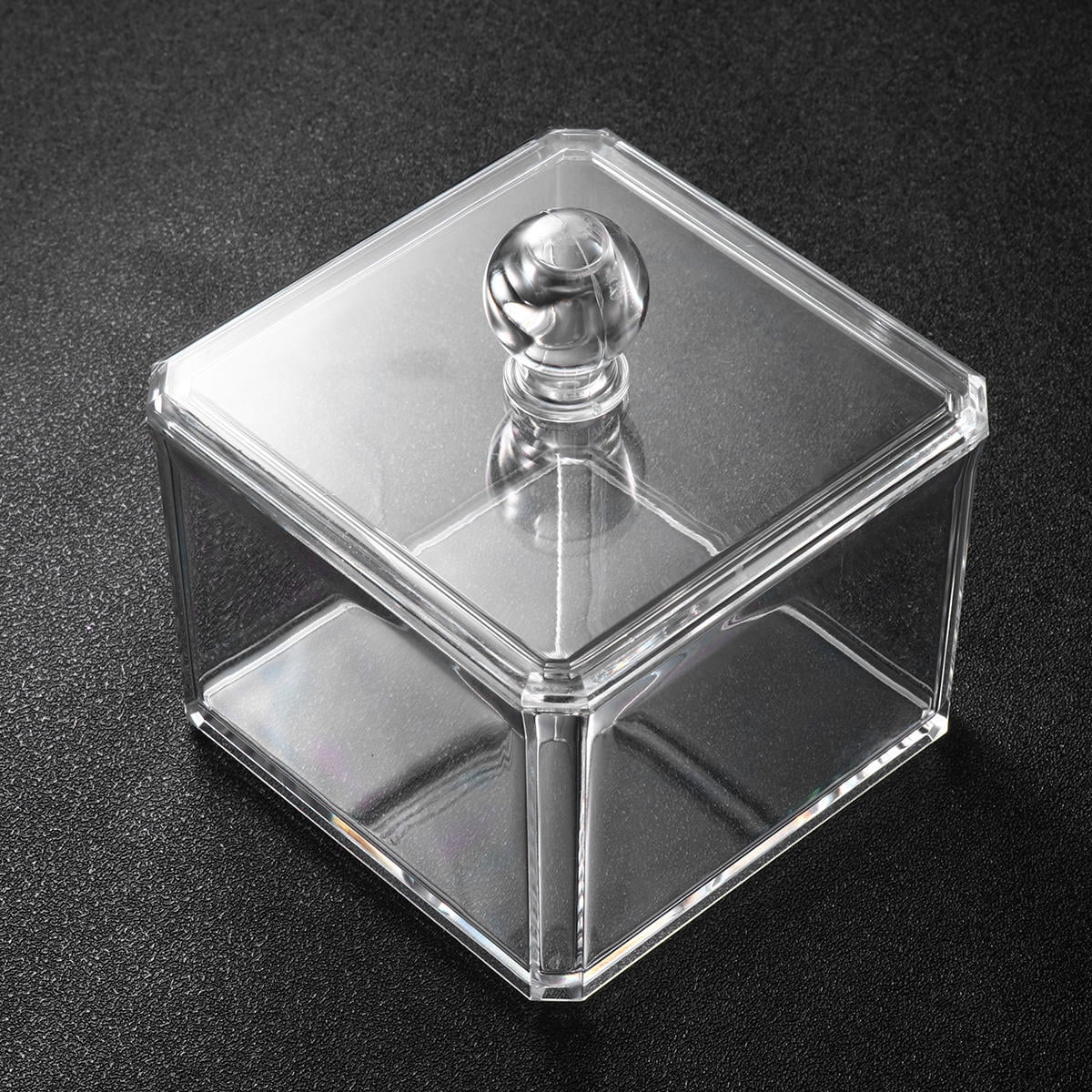 MLINS 2pcs Square Jewelry Box Exquisite Makeup Box Swab Box Acrylic ...