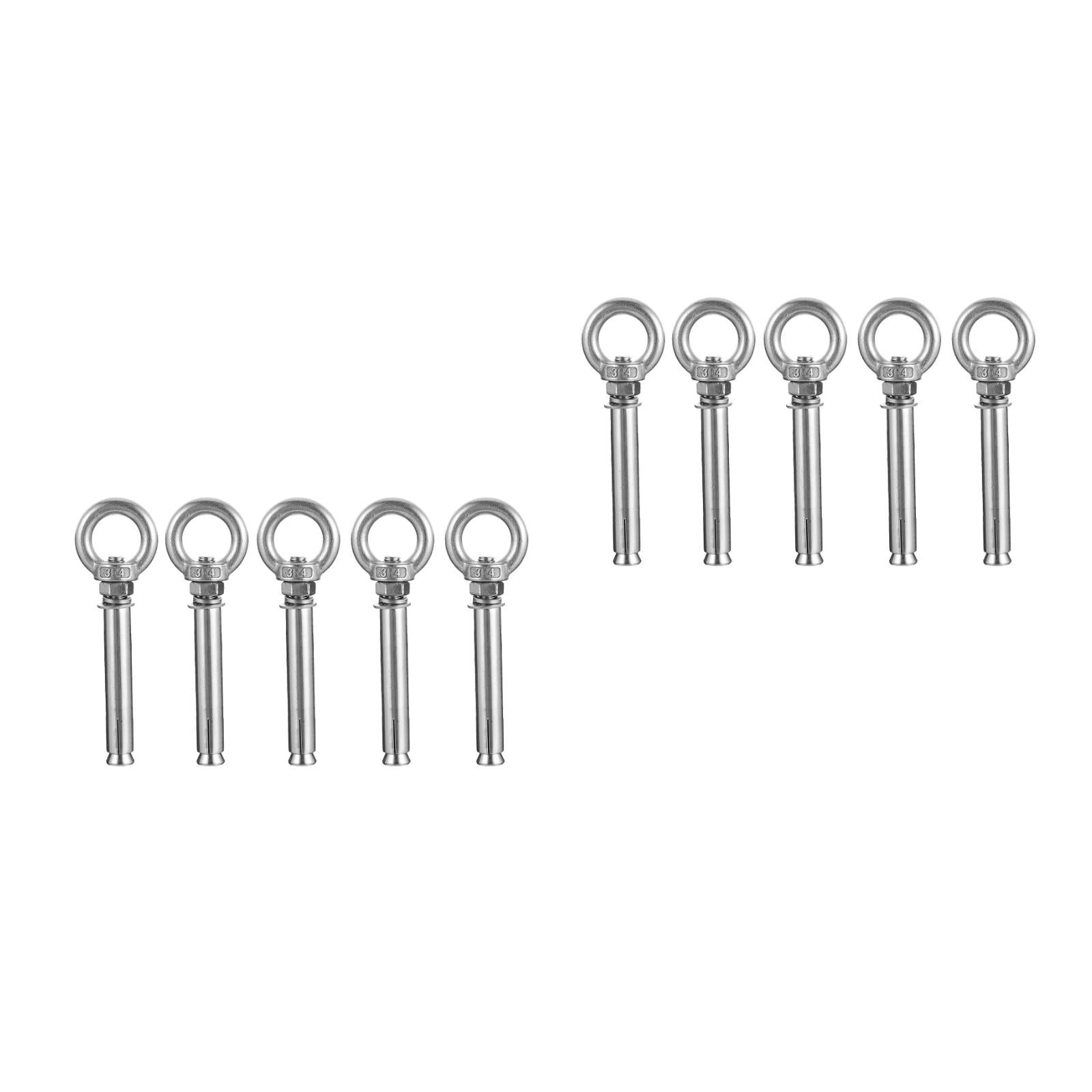 MLINS 2pcs Stainless Steel Screw Rings M8 90mm Lug Screws Screw Eye ...
