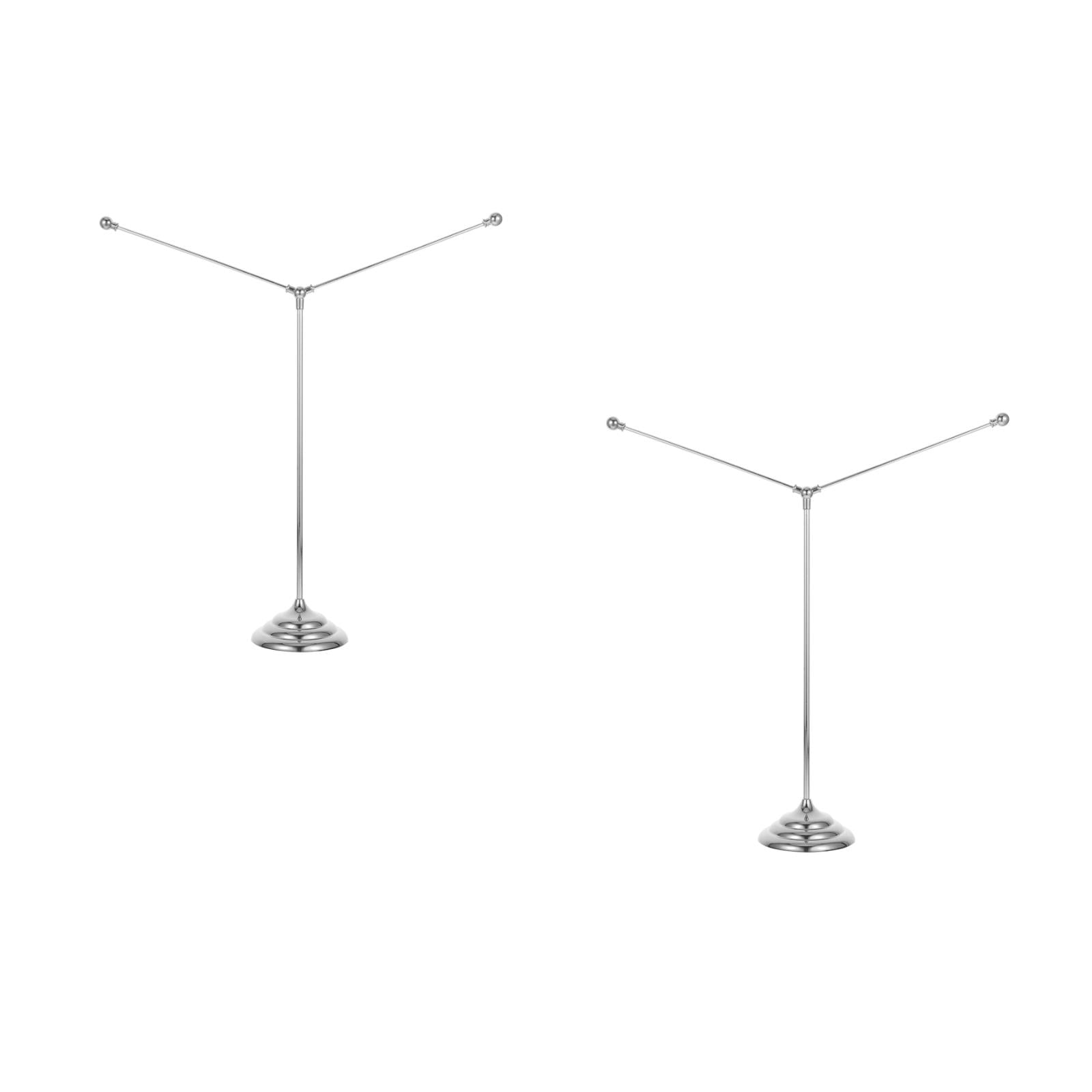 MLINS 2pcs Table Flag Holder With Large Round Base Desktop Flag Holder Y-Shaped Metal Support ...
