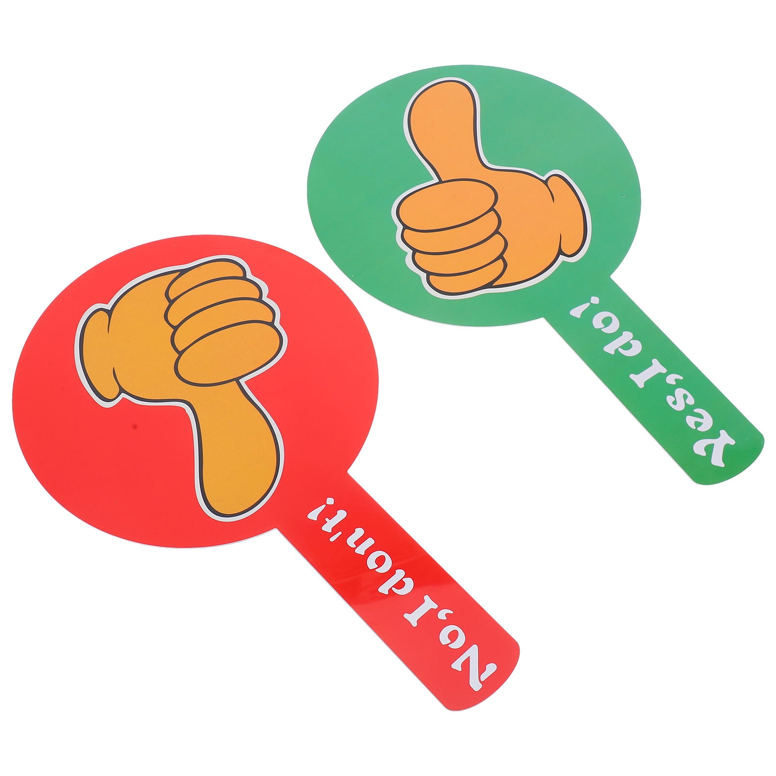 MLINS 2pcs Thumbs Up Thumbs Down Classroom Voting Paddles Plastic Green ...