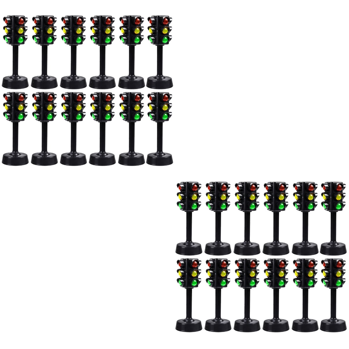 MLINS 2pcs Traffic Light Signs: 12pcs Traffic Signs Light Model Stop ...