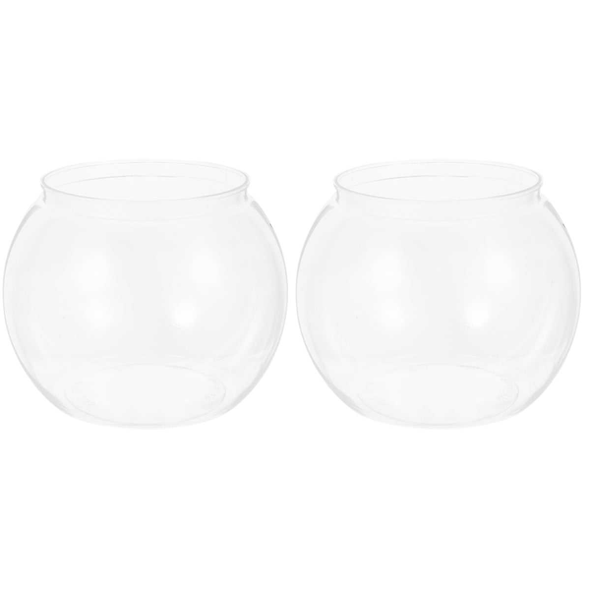 MLINS 2pcs Transparent Small Fish Tank Plastic Fish Tank Desktop Tank ...