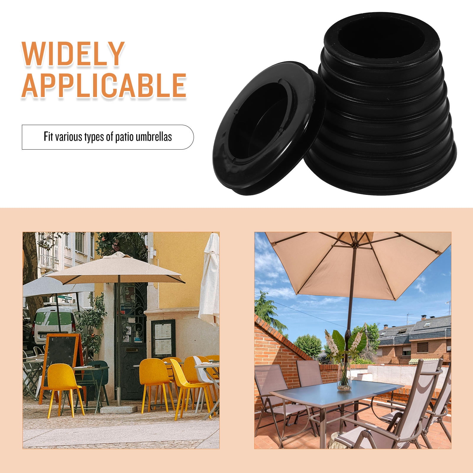 MLINS 2pcs Umbrella Wedge Plug Parasol Hole Ring Plug Outdoor Parasol Hole Plug Patio Table Hole ...