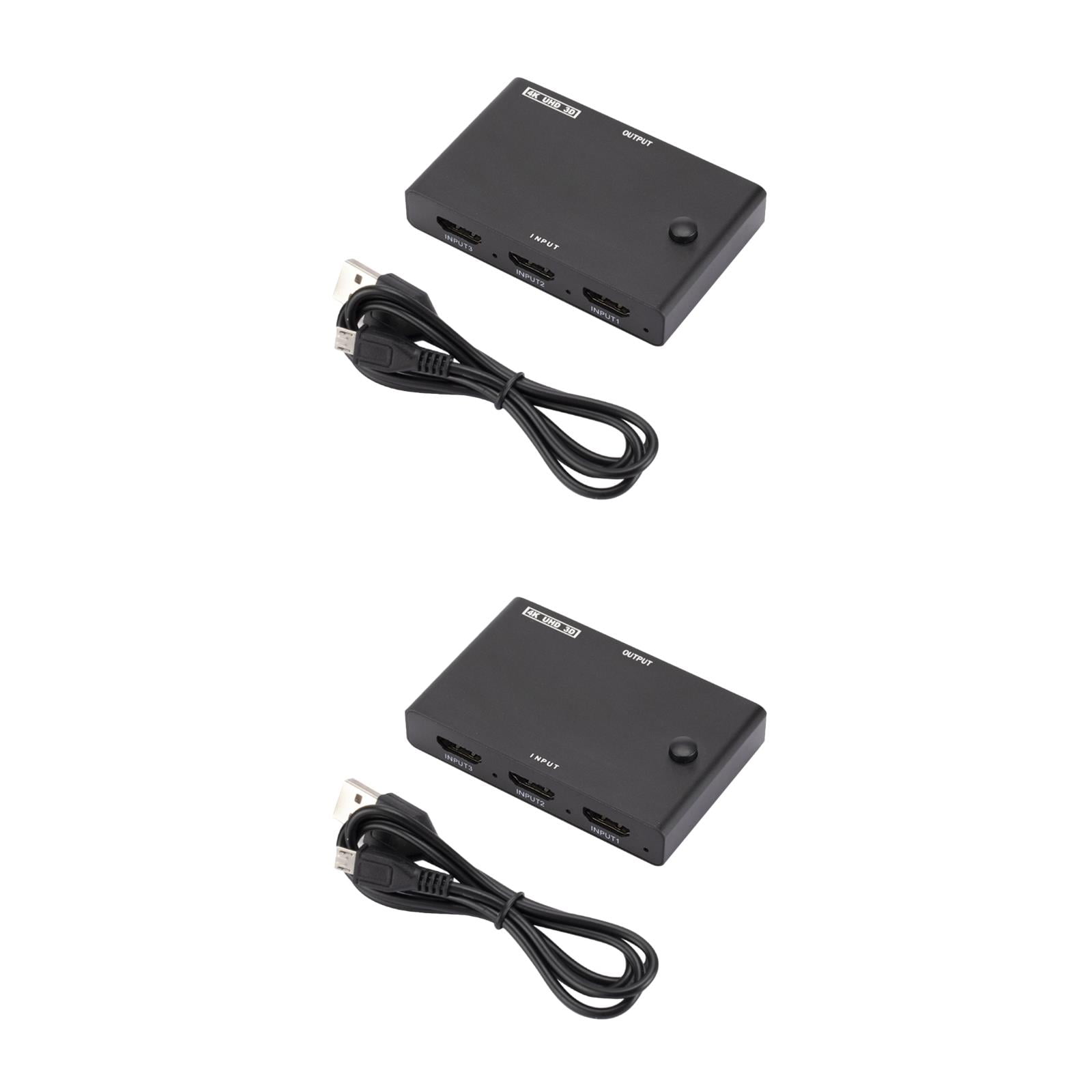 MLINS 2pcs Video Selector 3 In 1 Out for Monitor Game Console - Walmart.com