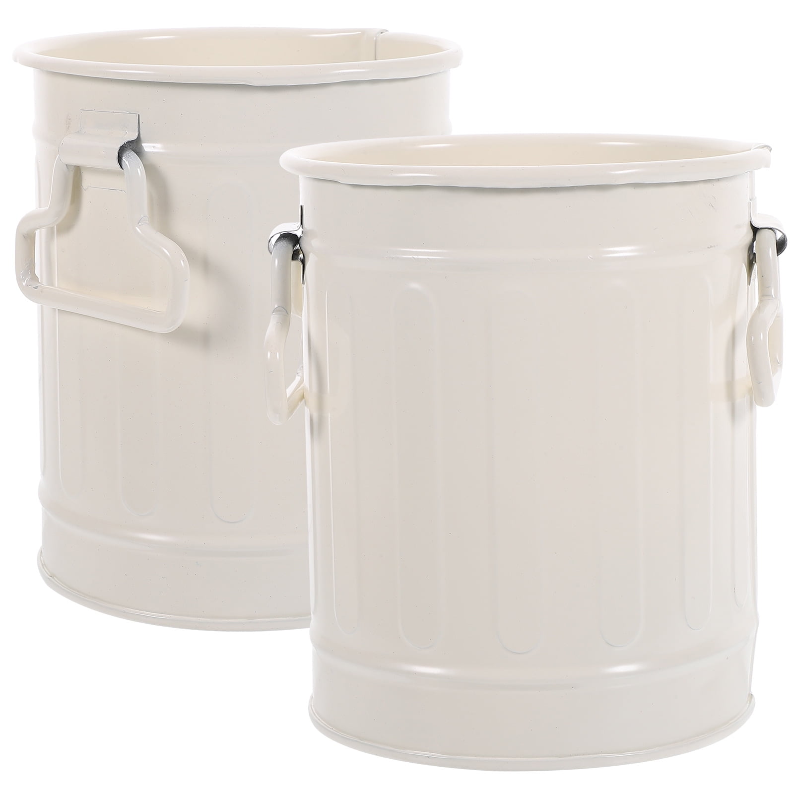 MLINS 2pcs Vintage Metal Flower Pot Retro Iron Flower Bucket Office ...