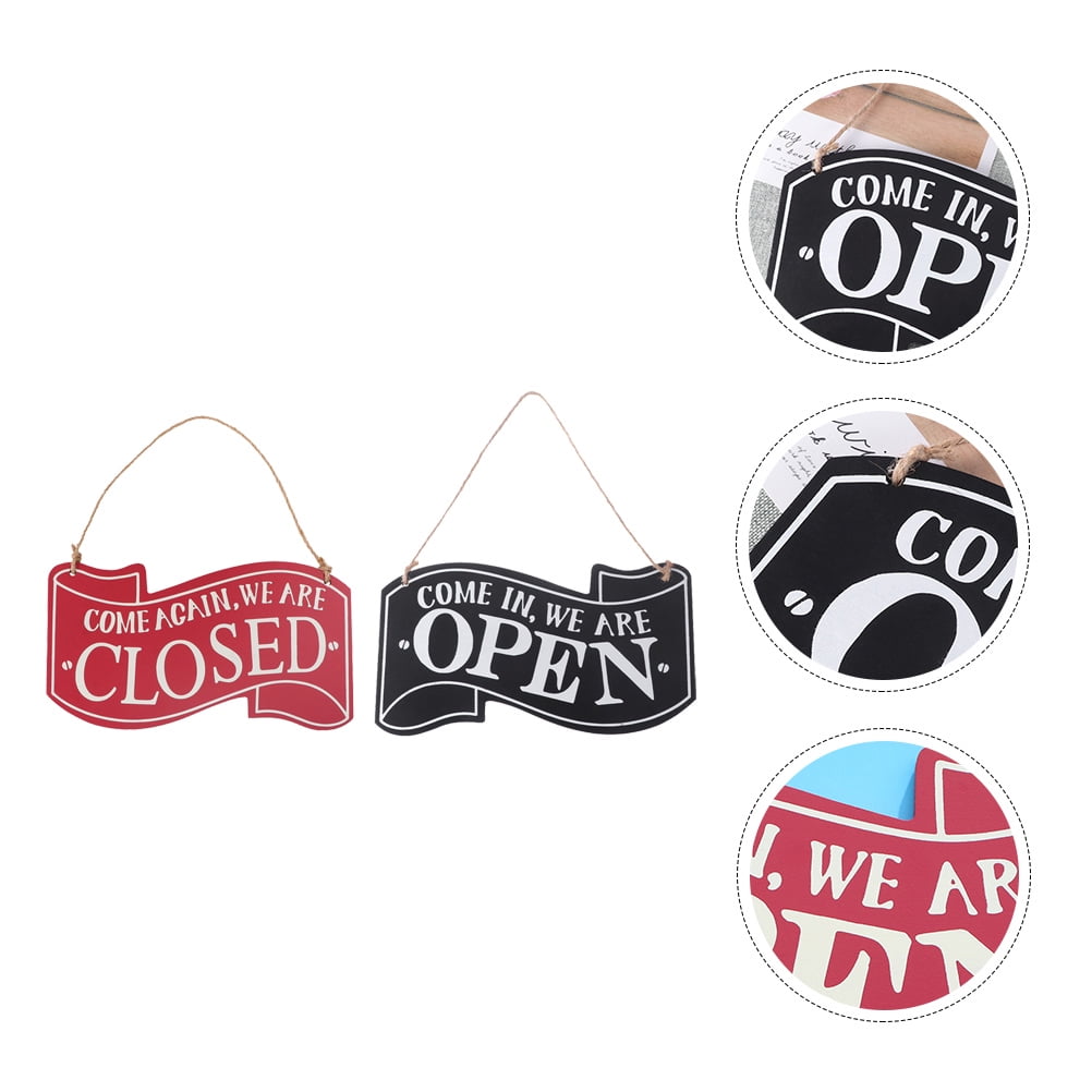 MLINS 2pcs Vintage Style Double Side Door Hanging Signs Door Signs ...