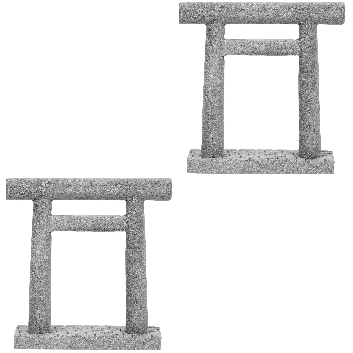 MLINS 2pcs Vivid Mini Torii Gate Statue Decoration Japanese Stone Torii ...