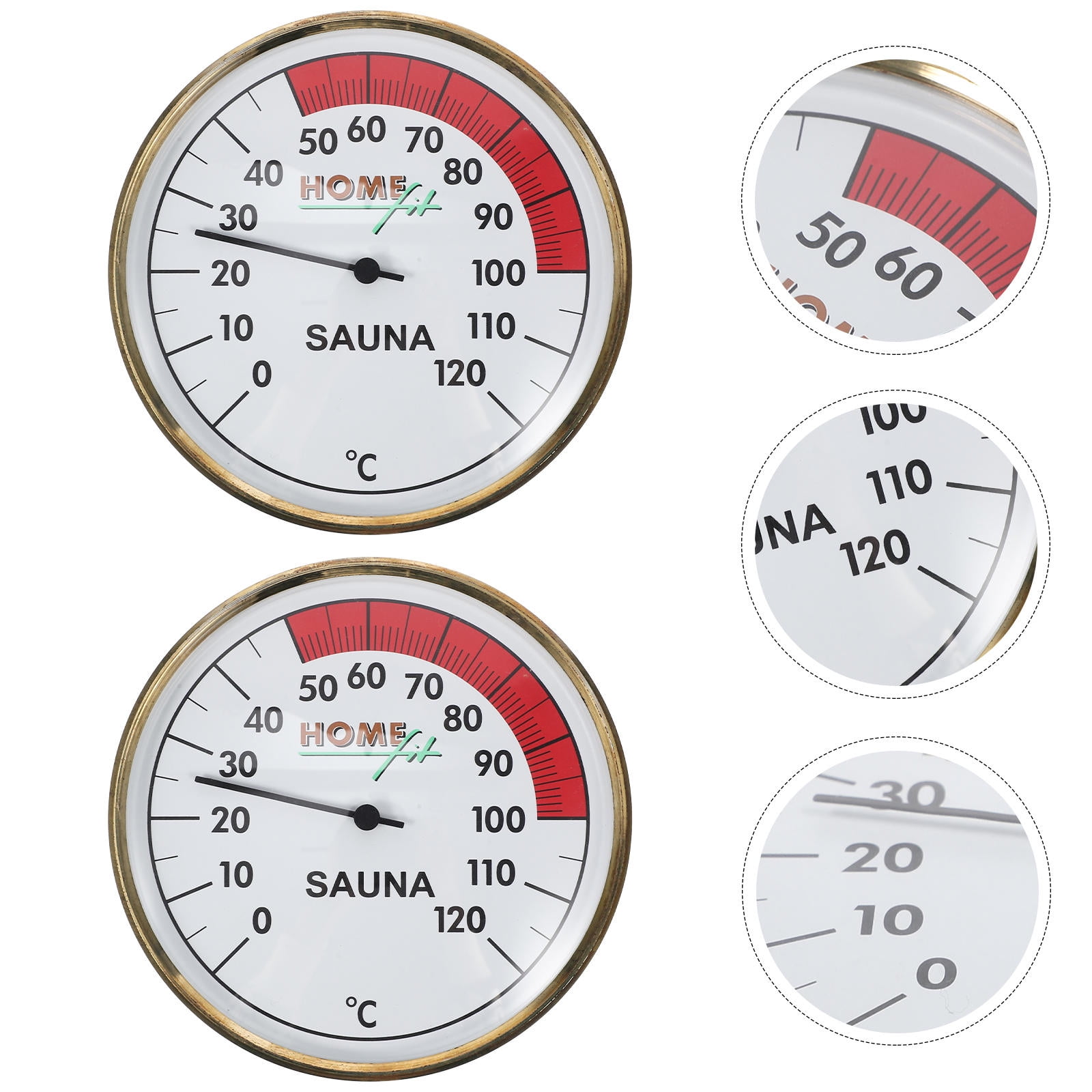 MLINS 2pcs Wall Thermometer for Decoration Simple Temperature Gauge ...