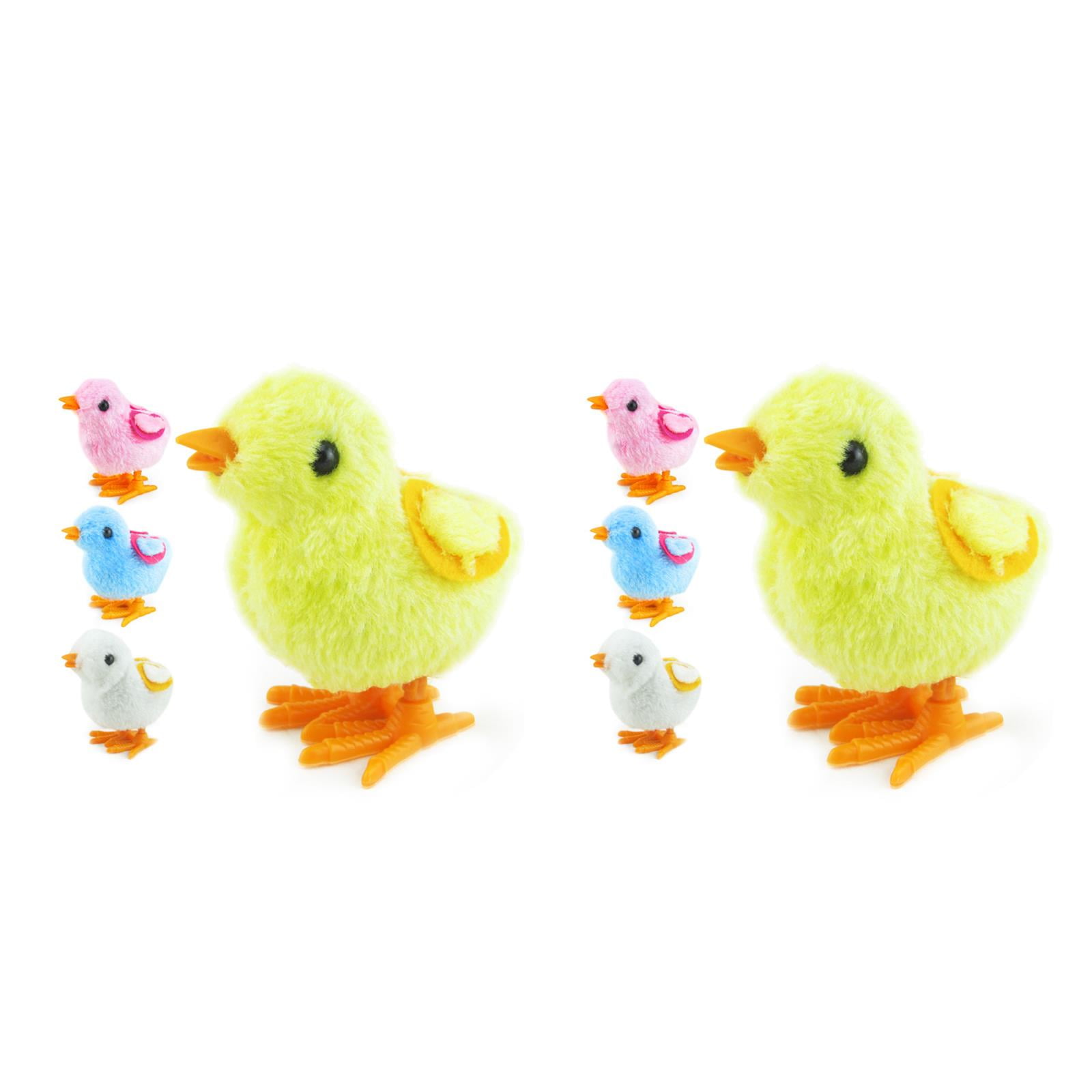 MLINS 2pcs Wind up Toys Easter Toy Wind-Up Jumping Chicken Plush Chicks ...