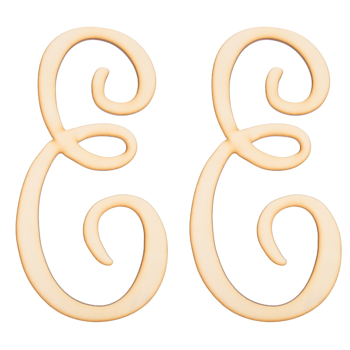 MLINS 2pcs Wood Craft Alphabet Wall Hanging Cursive Wooden Letter ...